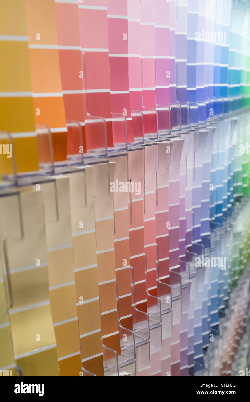 Rows and columns of color swatches for use as background Stock Photo ...