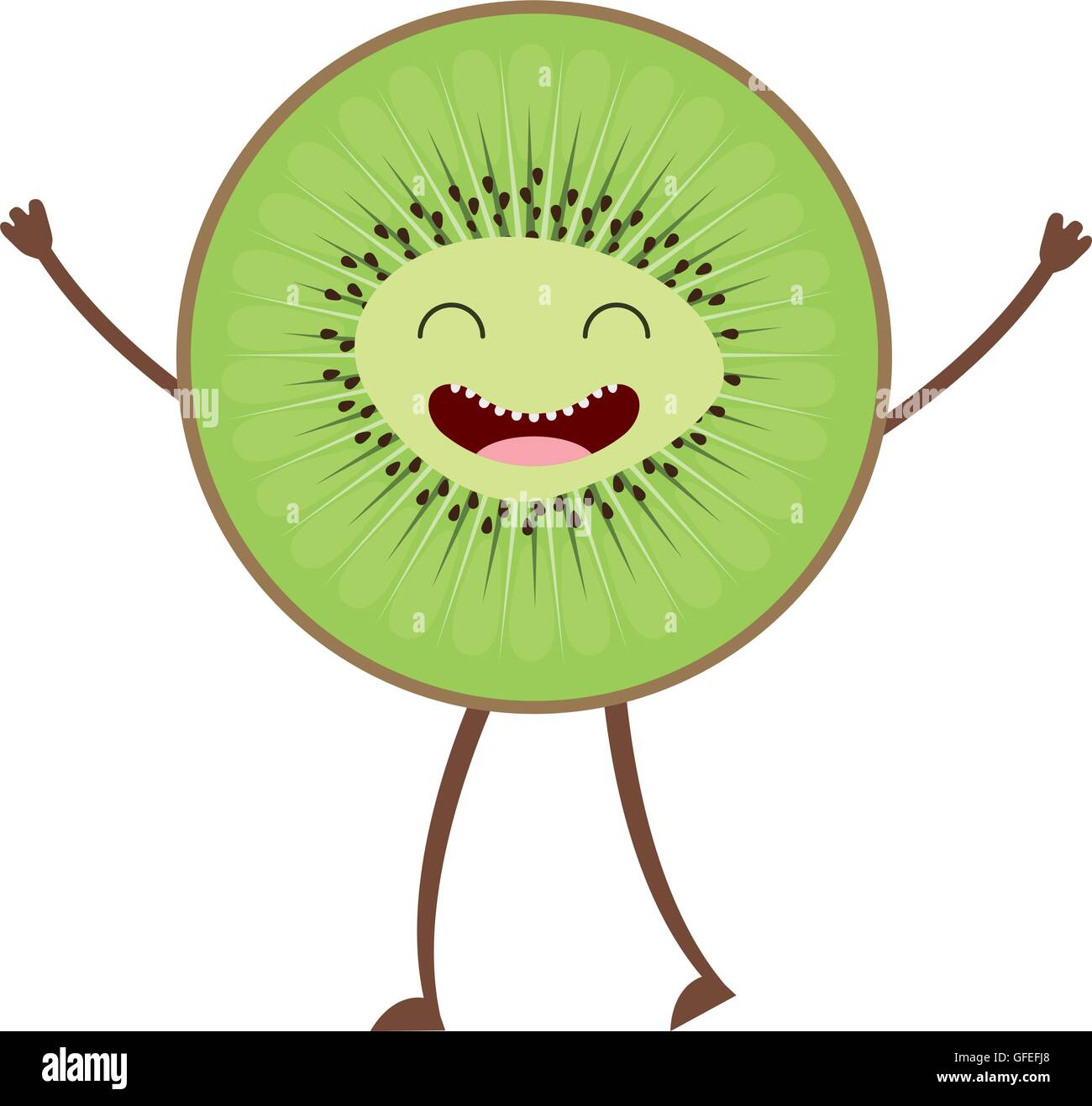 Cute kiwi characters happy Stock Vector Images - Alamy