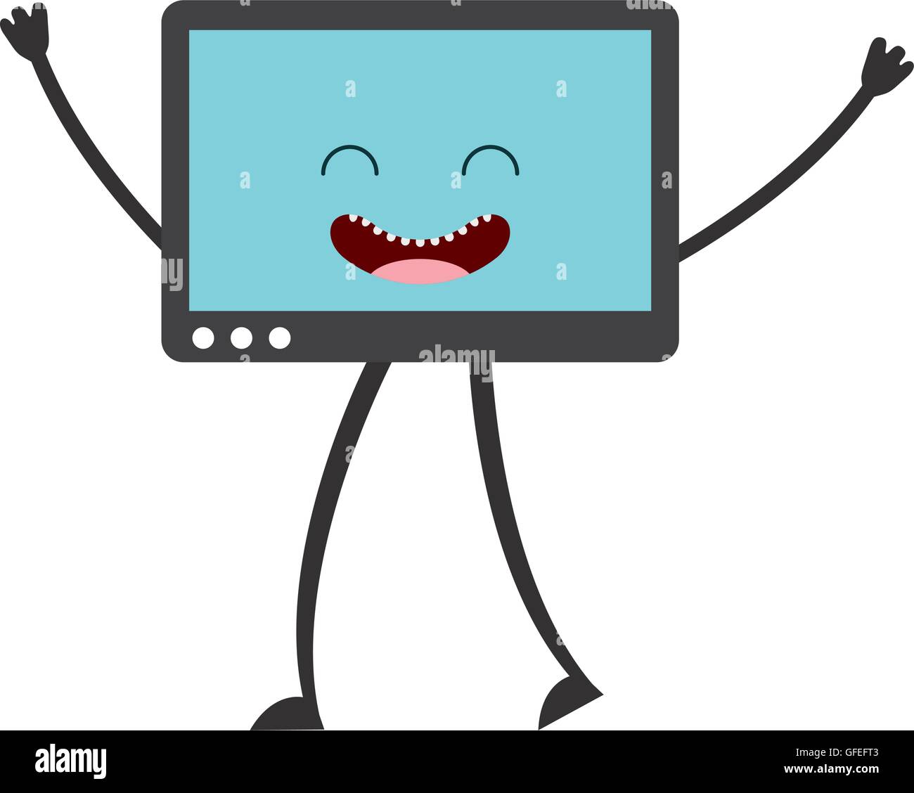 tablet character cute icon Stock Vector Image & Art - Alamy