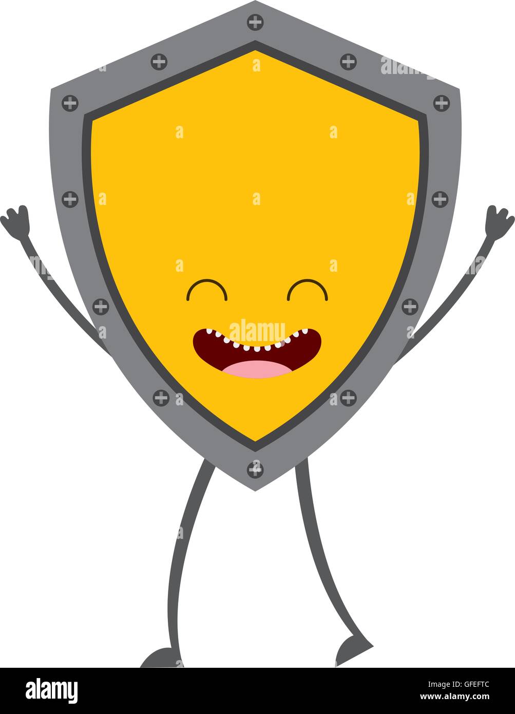 shield character cute icon Stock Vector Image & Art - Alamy