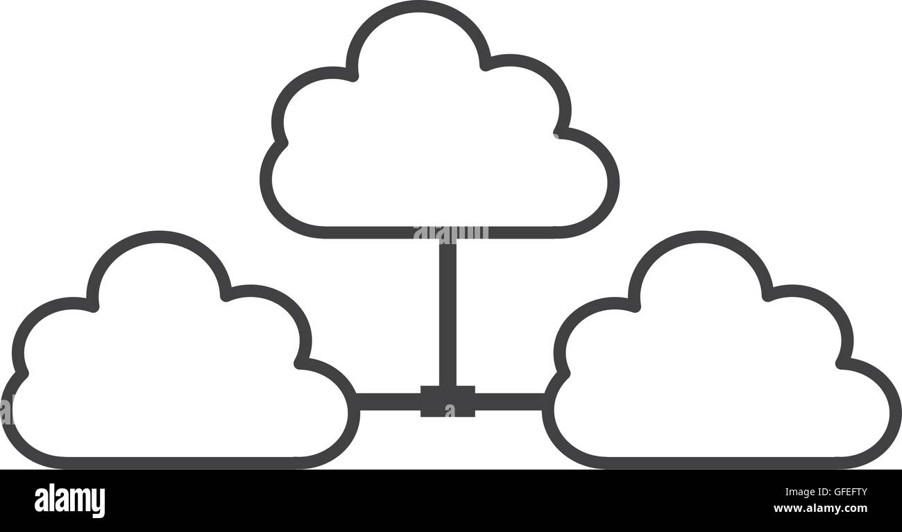 cloud computing silhouette icon Stock Vector Image & Art - Alamy