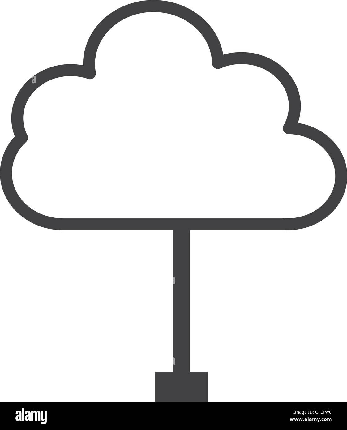 cloud computing silhouette icon Stock Vector Image & Art - Alamy