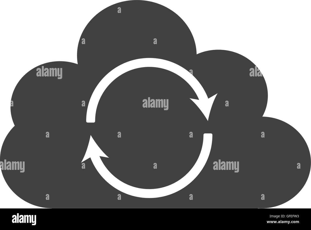 cloud computing silhouette icon Stock Vector Image & Art - Alamy