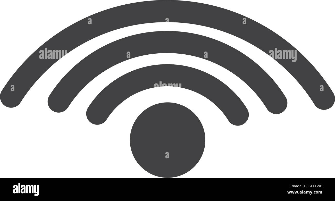 wifi waves signal icon Stock Vector Image & Art - Alamy