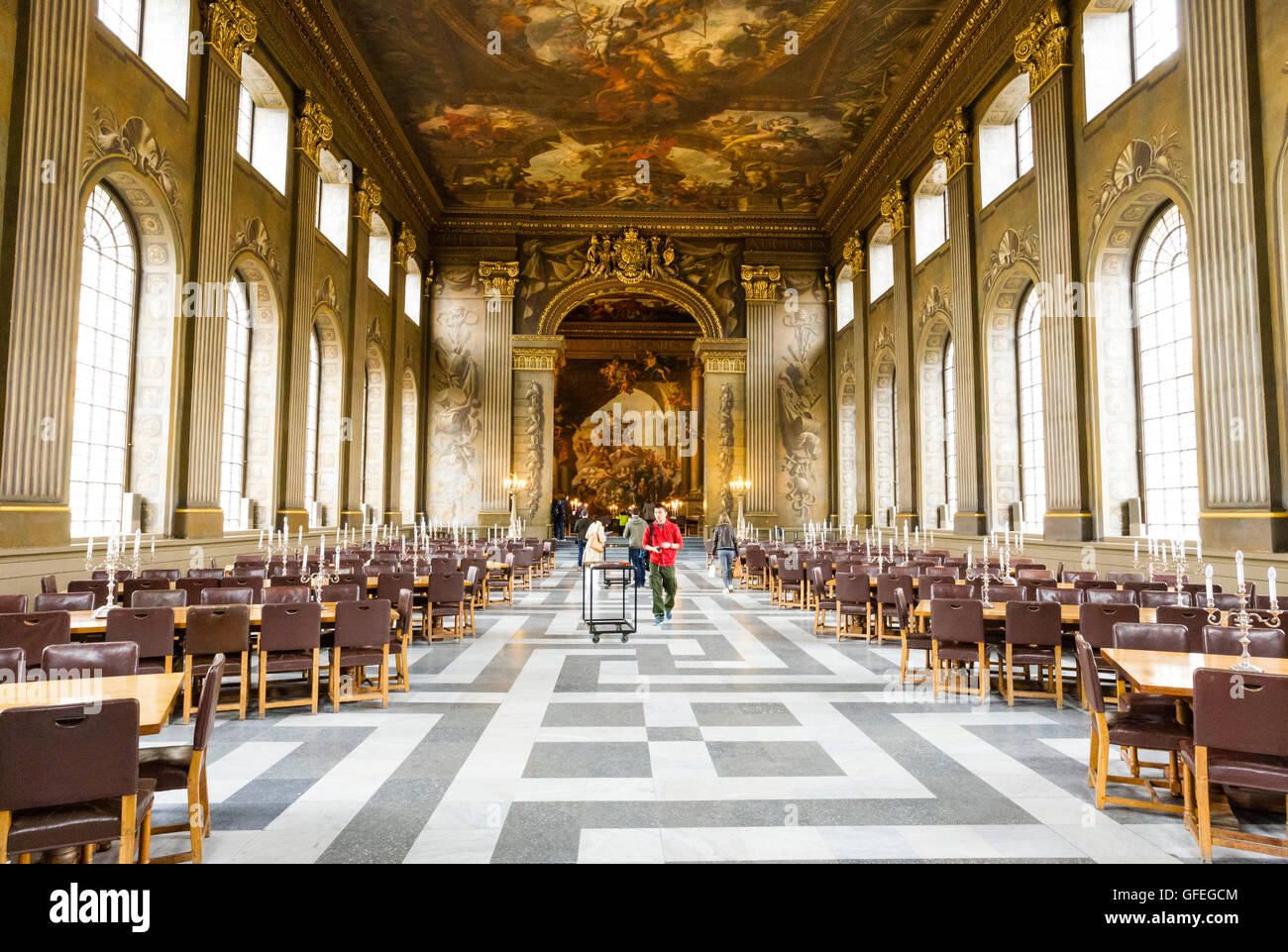 The Painted Hall, Old Royal Naval College, Greenwich, London Stock ...