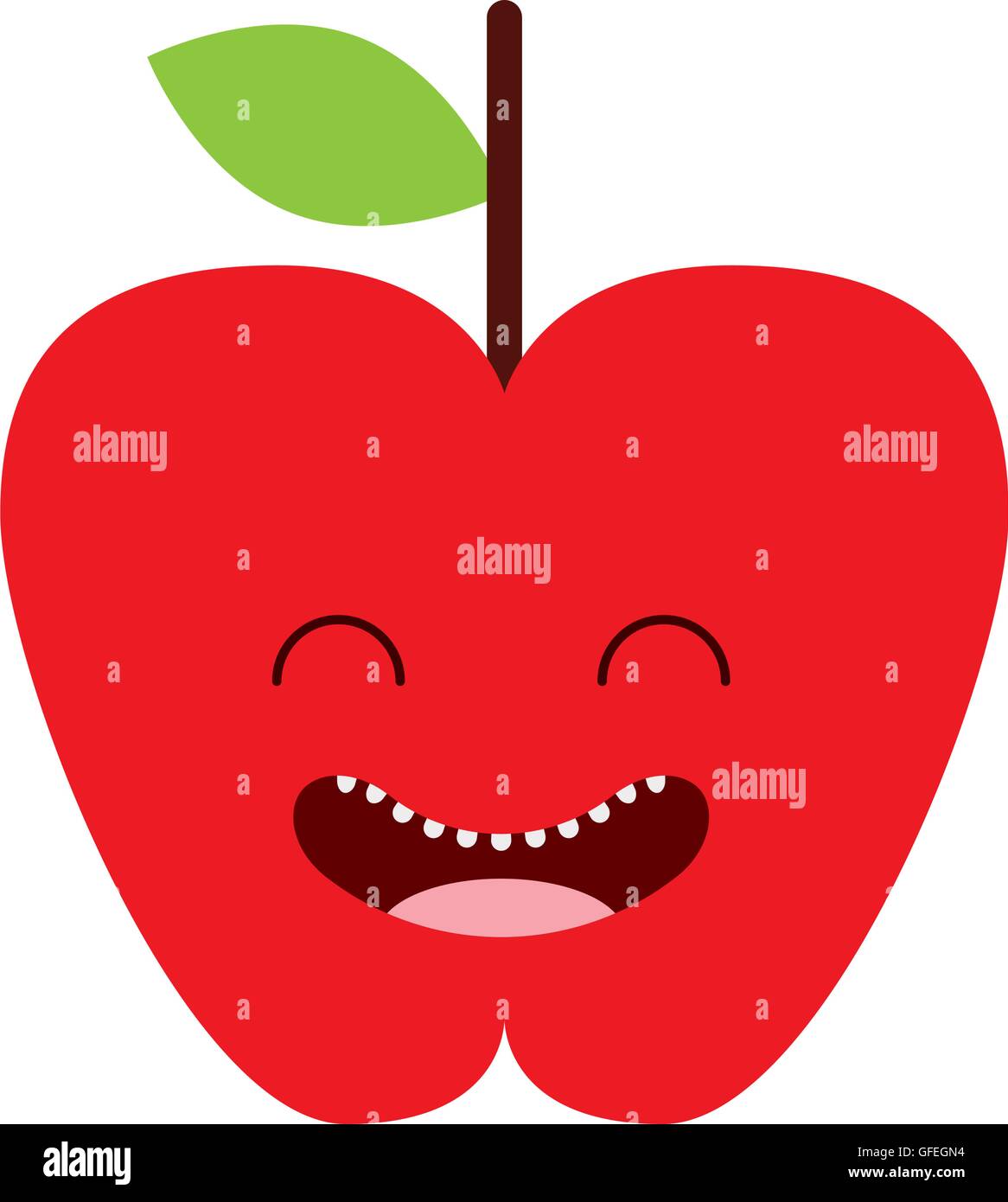 fruit character cute icon Stock Vector Image & Art - Alamy