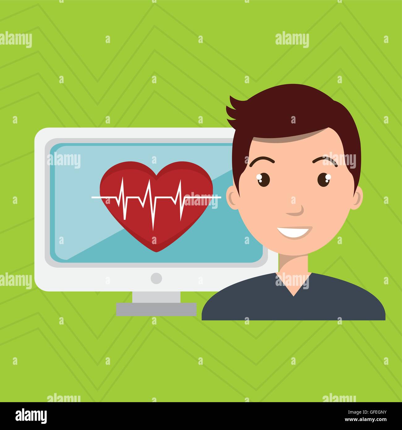 man cardiology screen tecnology Stock Vector Image & Art - Alamy