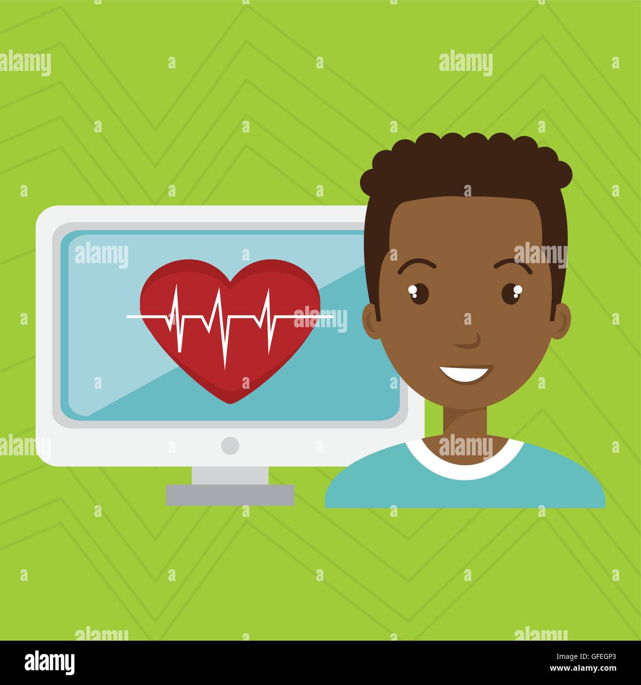 man cardiology screen tecnology Stock Vector Image & Art - Alamy
