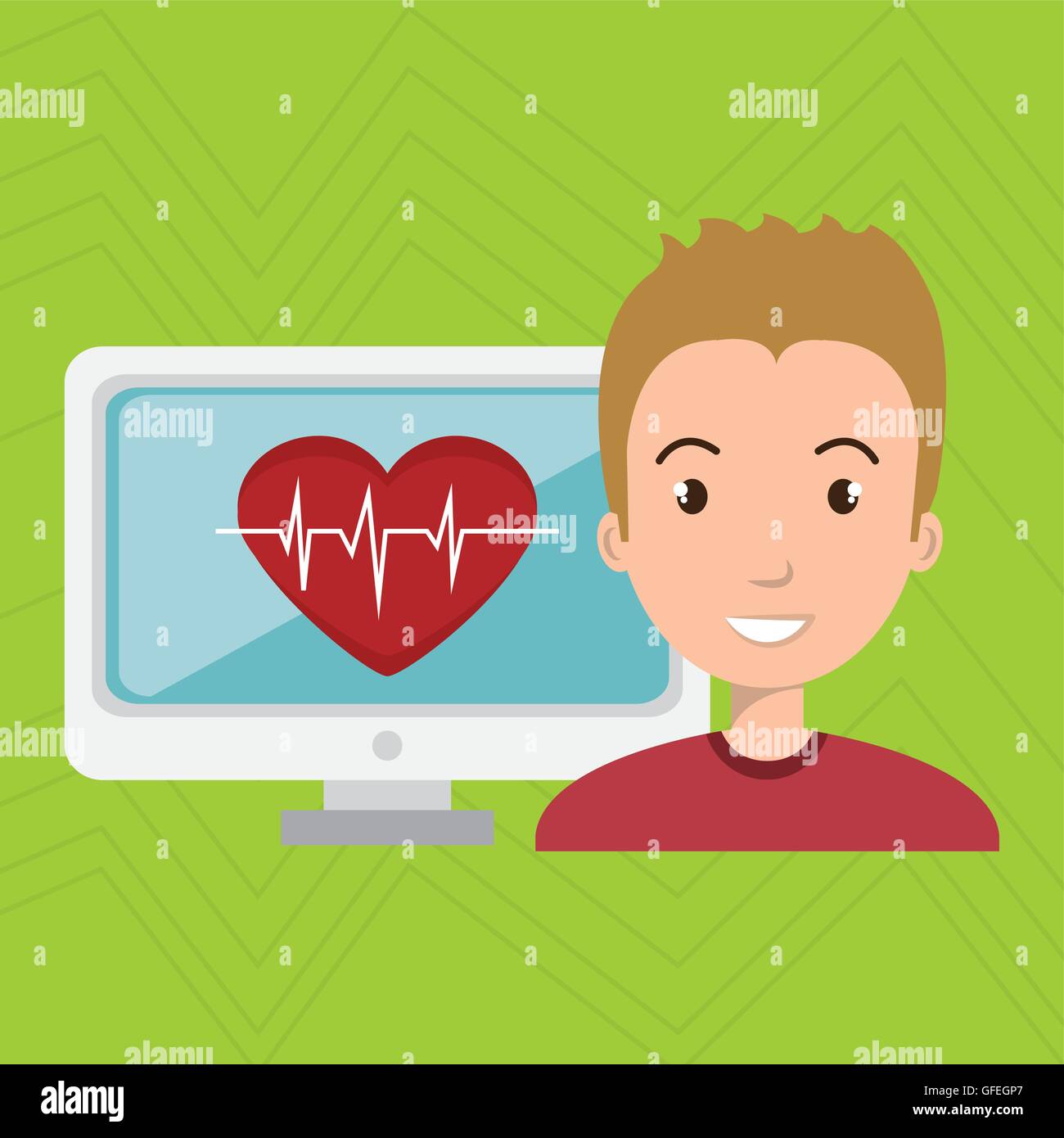 man cardiology screen tecnology Stock Vector Image & Art - Alamy