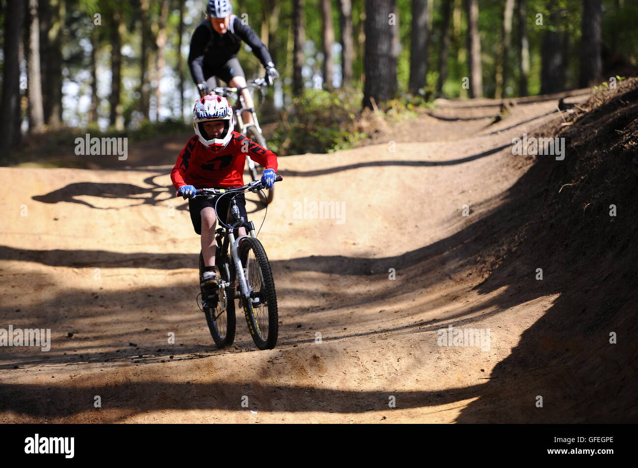 Mountain Biking, Chicksands, Bedfordshire Stock Photo - Alamy