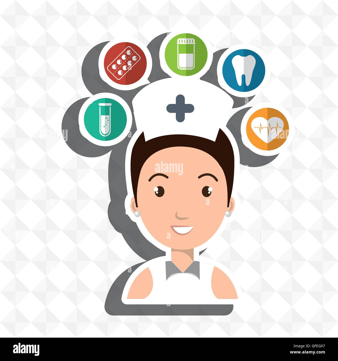 nurse medical uniform woman Stock Vector Image & Art - Alamy
