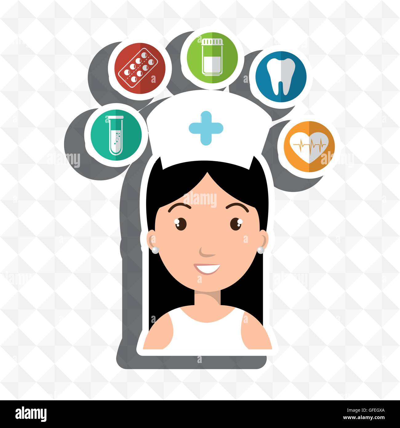nurse medical uniform woman Stock Vector Image & Art - Alamy