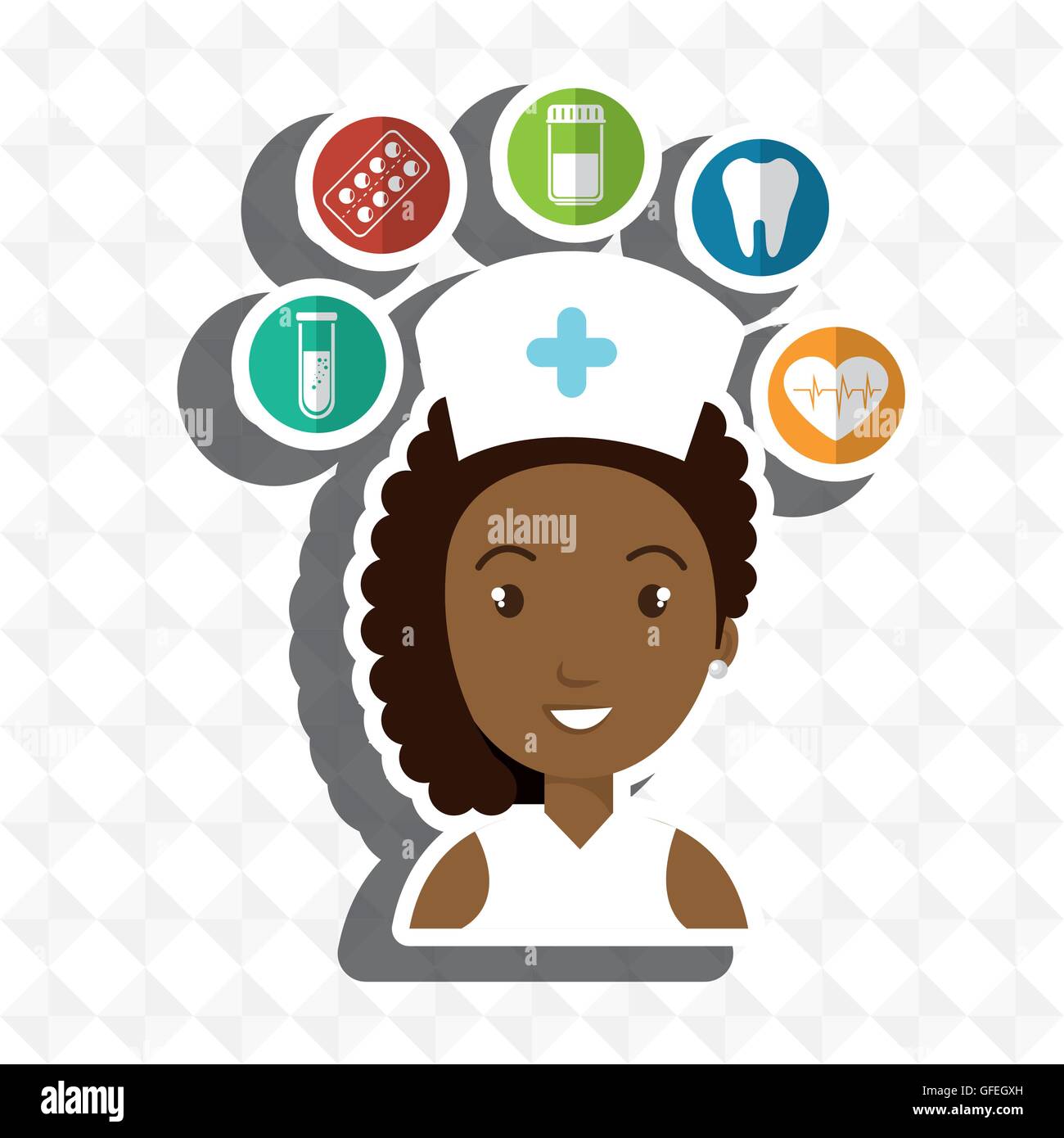 nurse medical uniform woman Stock Vector Image & Art - Alamy