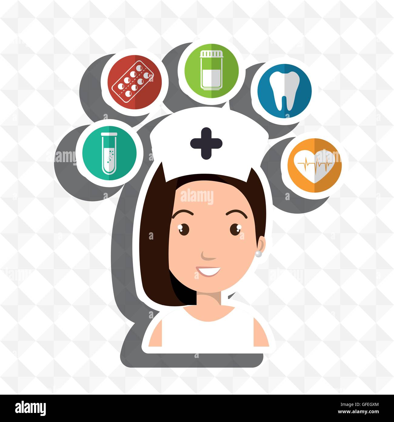 nurse medical uniform woman Stock Vector Image & Art - Alamy