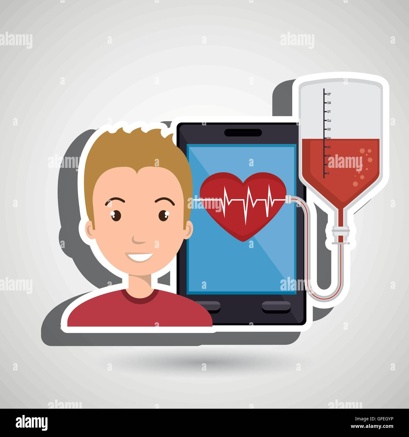 man cardiology screen tecnology Stock Vector Image & Art - Alamy