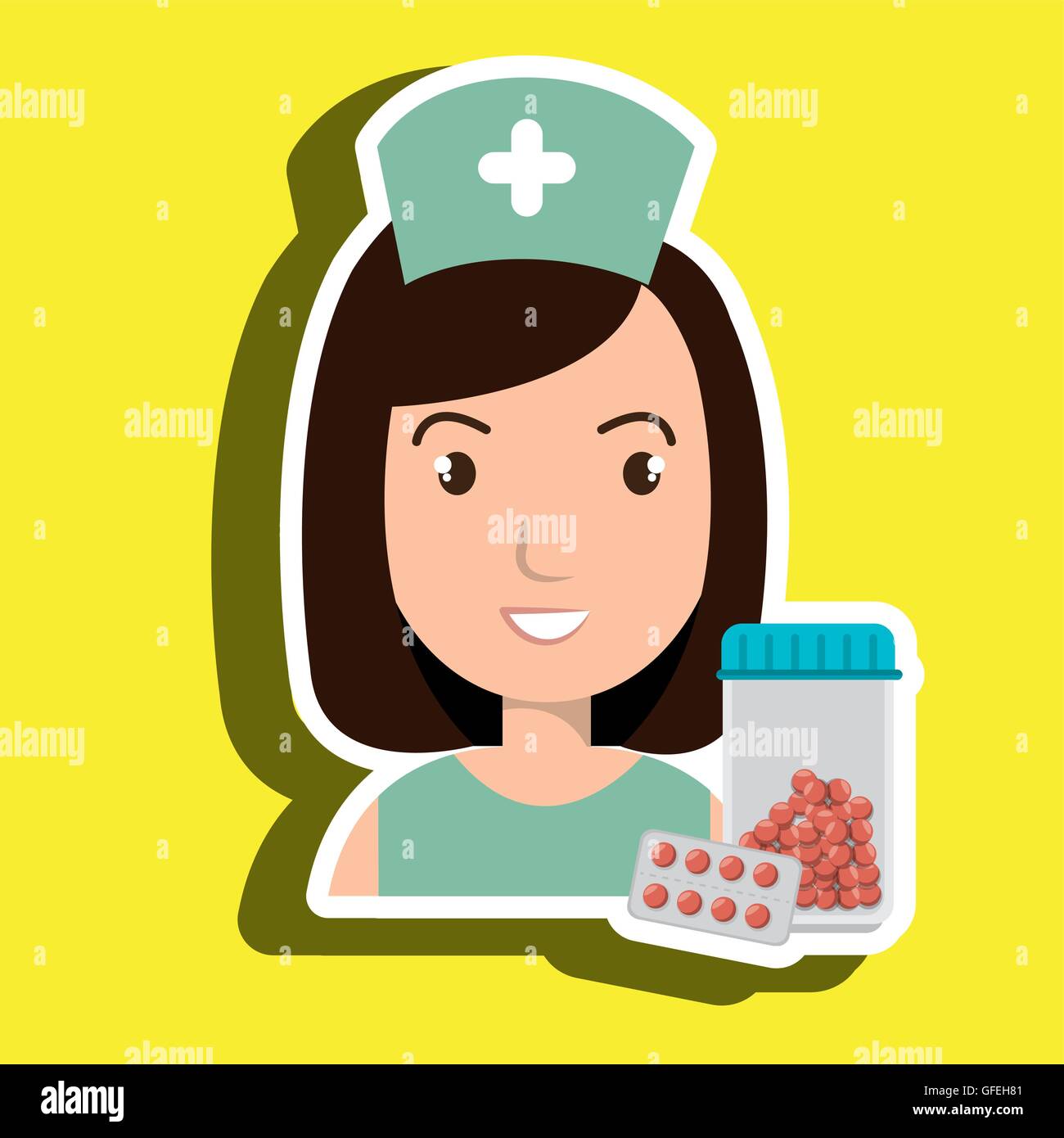 nurse medical uniform woman Stock Vector Image & Art - Alamy