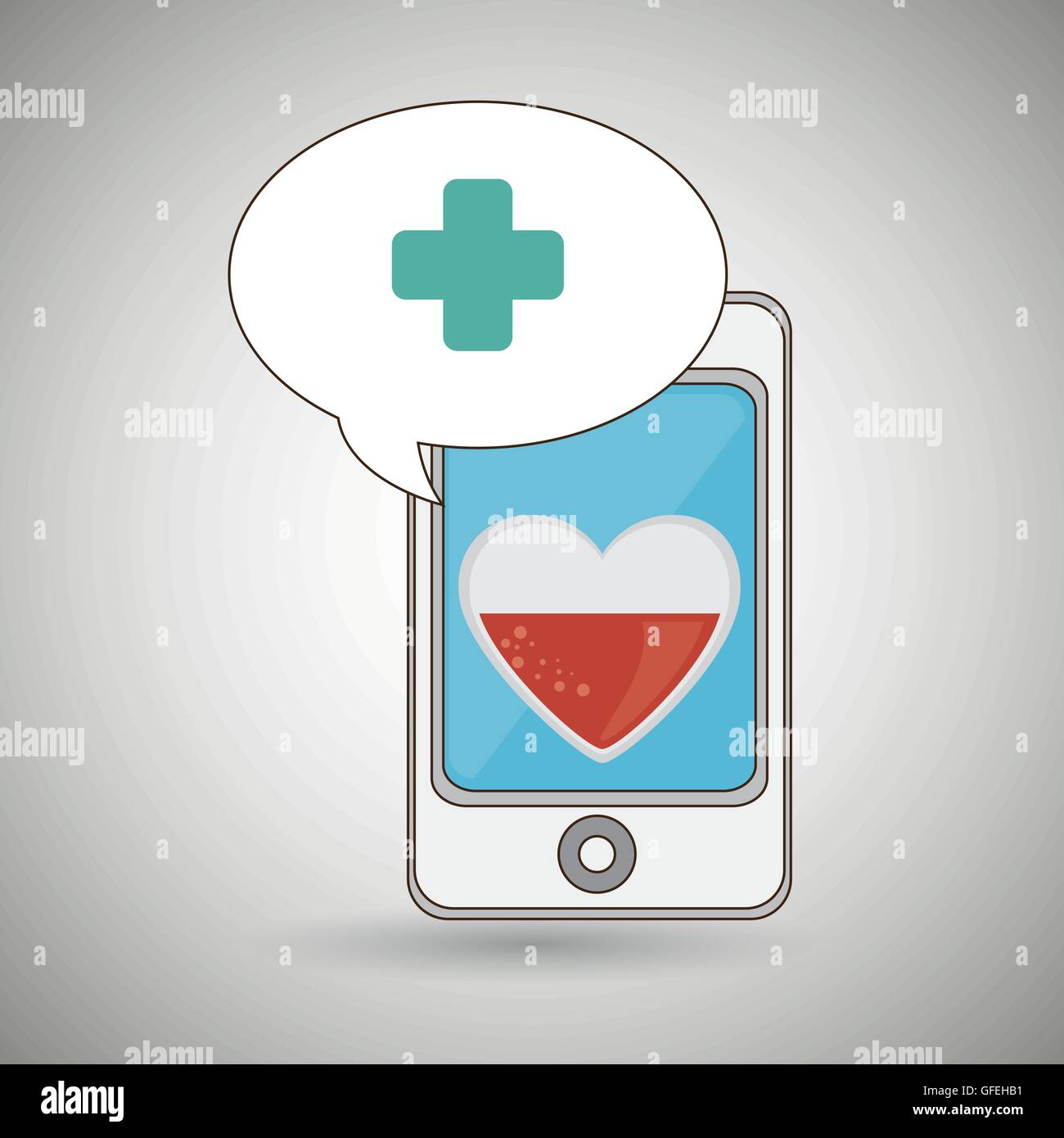 smartphone cross service medical Stock Vector Image & Art - Alamy