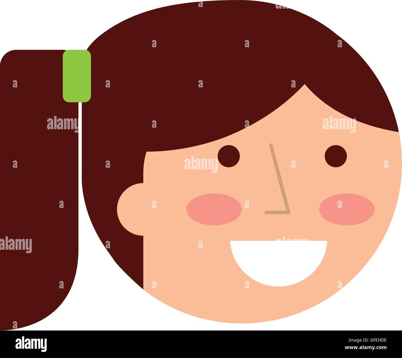 little girl smile icon Stock Vector Image & Art - Alamy