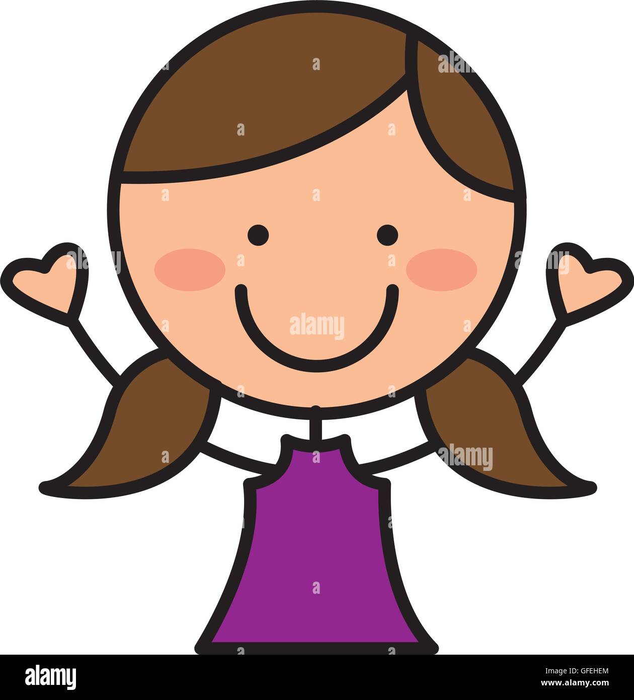 little girl smile icon Stock Vector Image & Art - Alamy