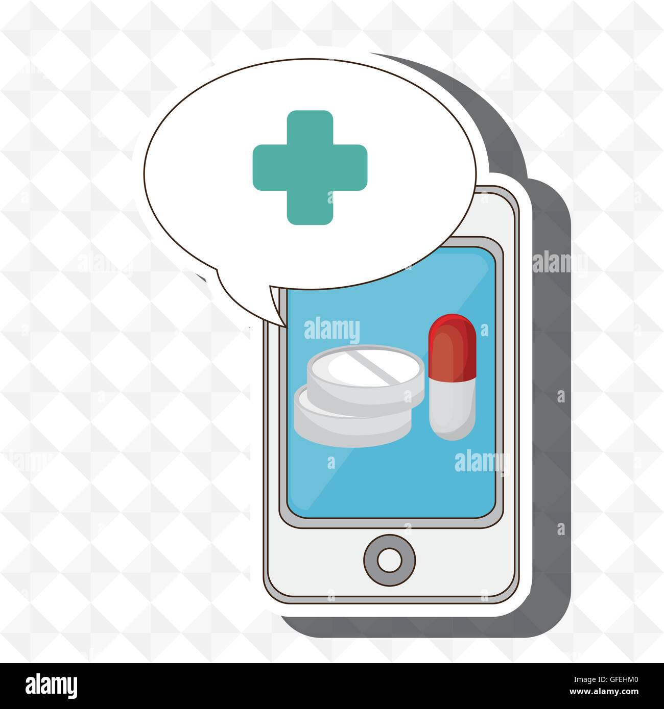 smartphone cross service medical Stock Vector Image & Art - Alamy