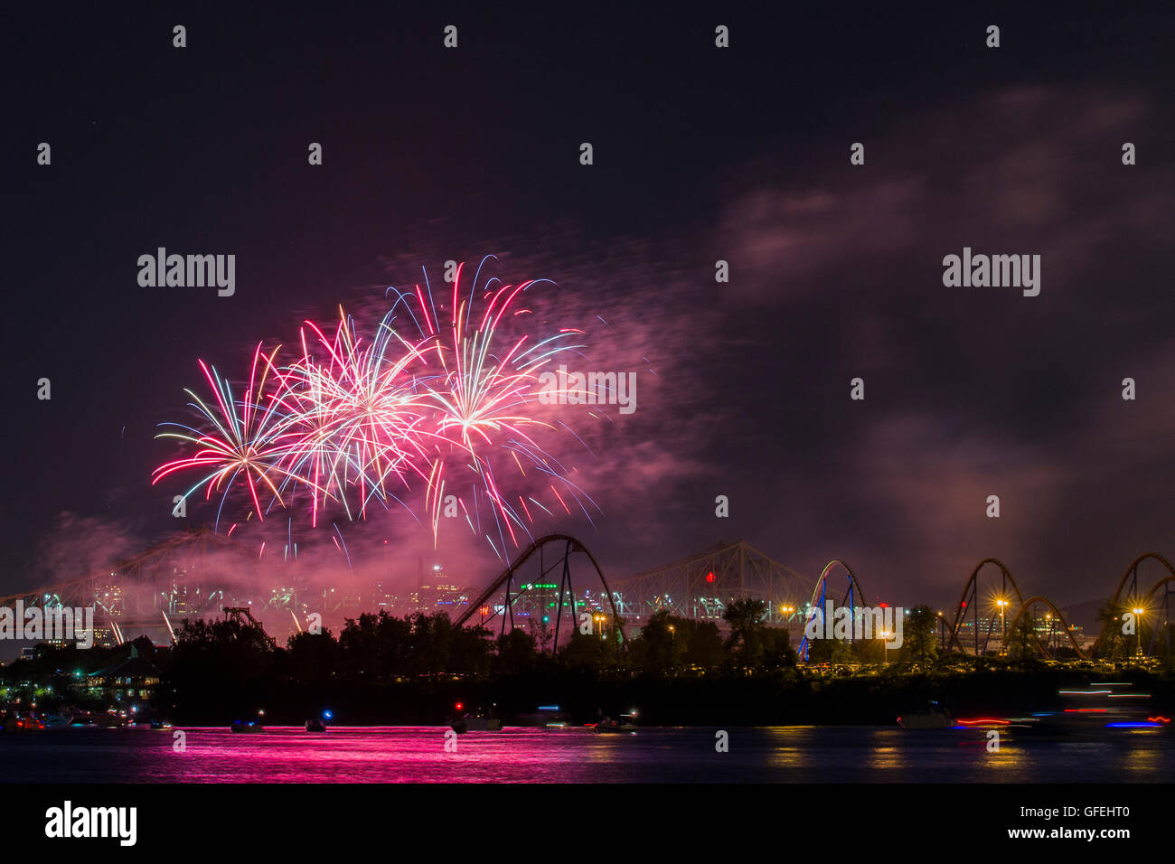 Fireworks la ronde montreal canada hi-res stock photography and images ...