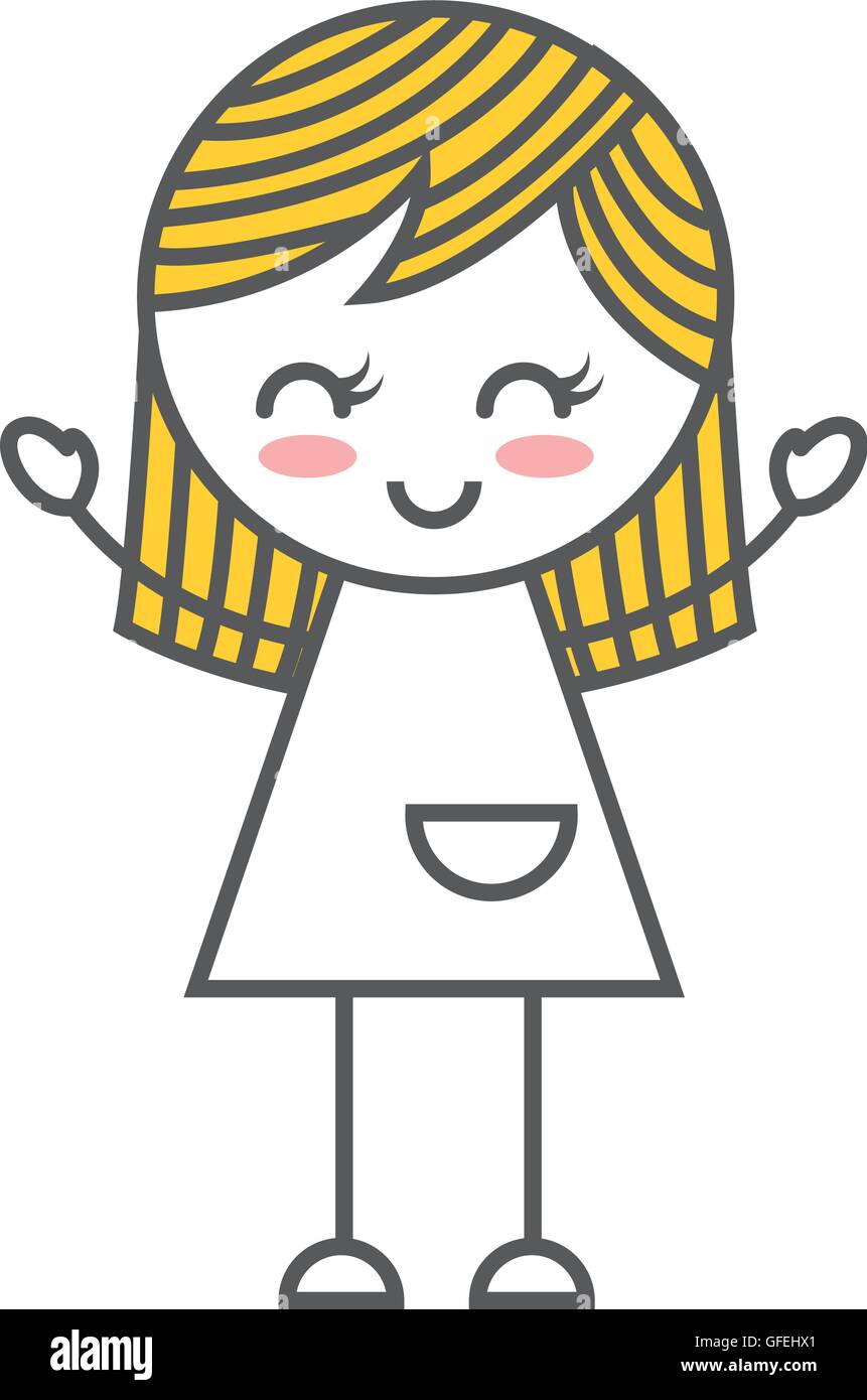 little girl drawing icon Stock Vector Image & Art - Alamy