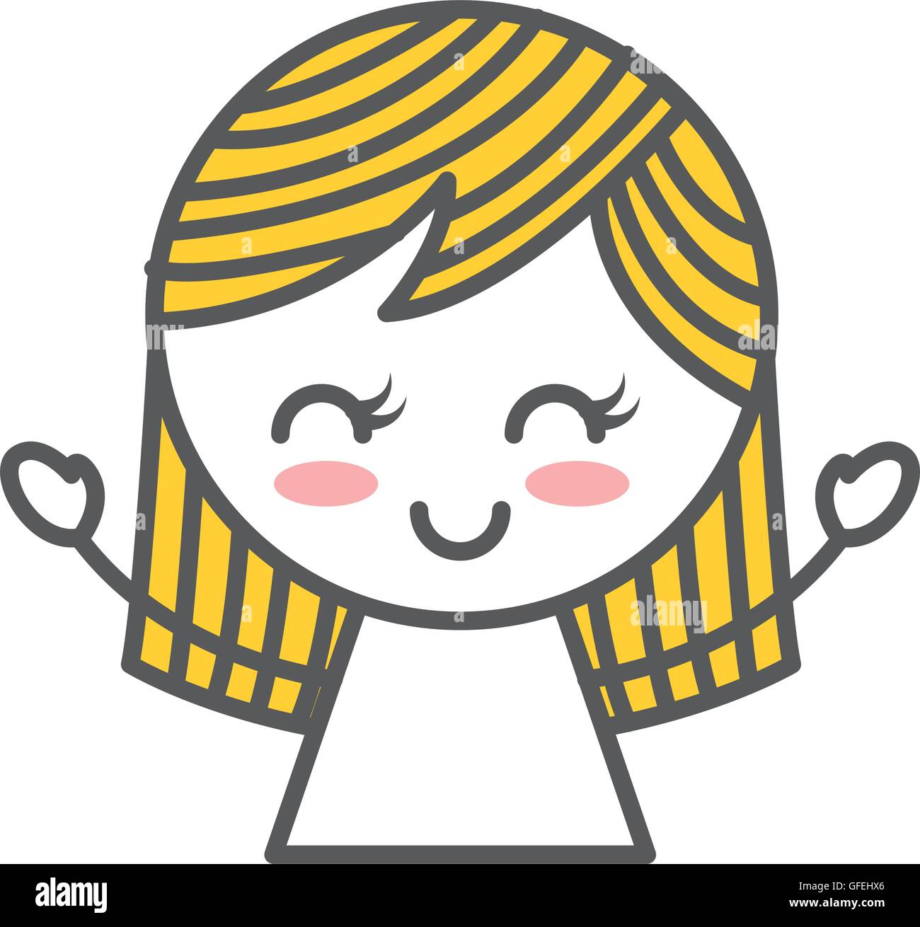 little girl drawing icon Stock Vector Image & Art - Alamy