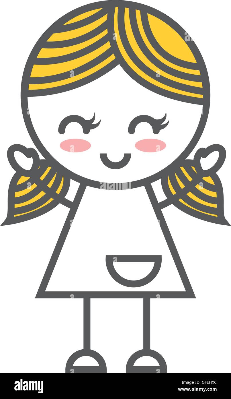 little girl drawing icon Stock Vector Image & Art - Alamy