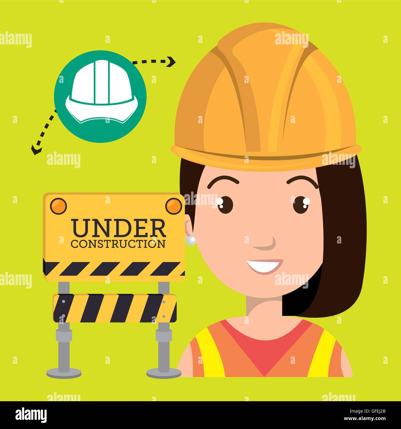 woman construction tool work Stock Vector Image & Art - Alamy