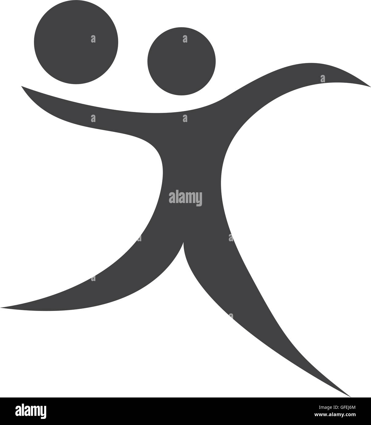 human figure silhouette sporter athlete icon Stock Vector Image & Art ...