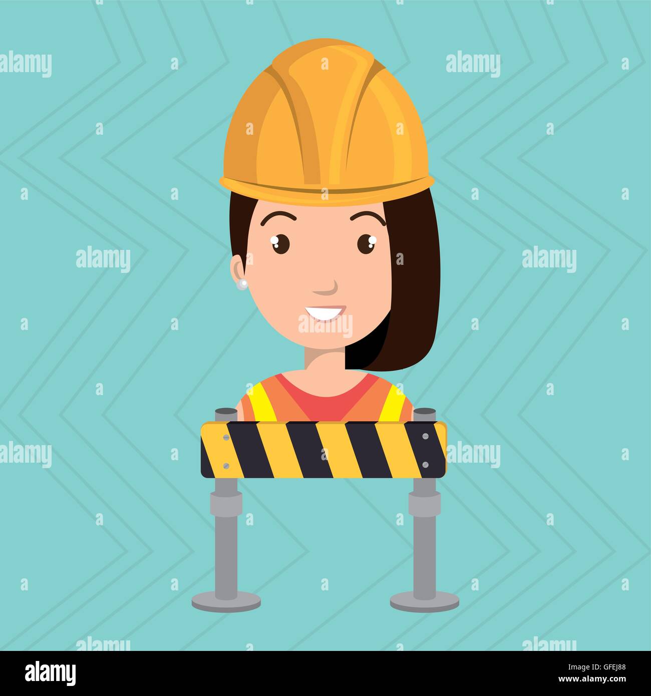 Engineer woman and road Stock Vector Images - Alamy