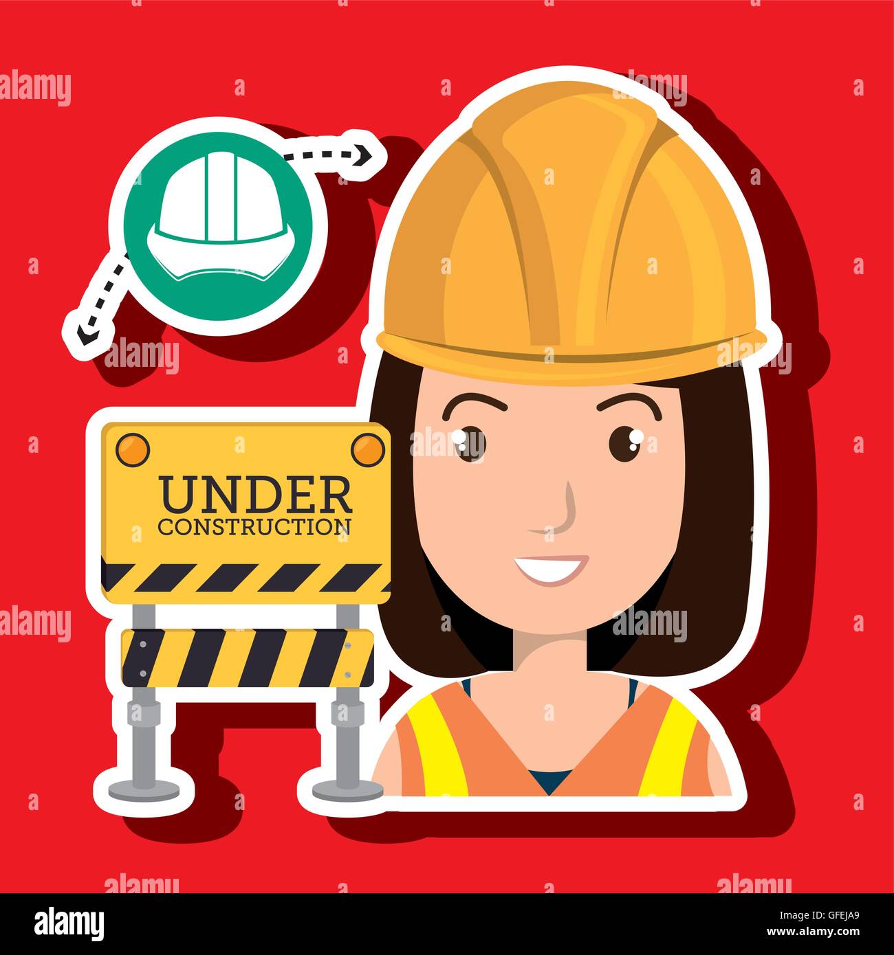 woman construction tool work Stock Vector Image & Art - Alamy