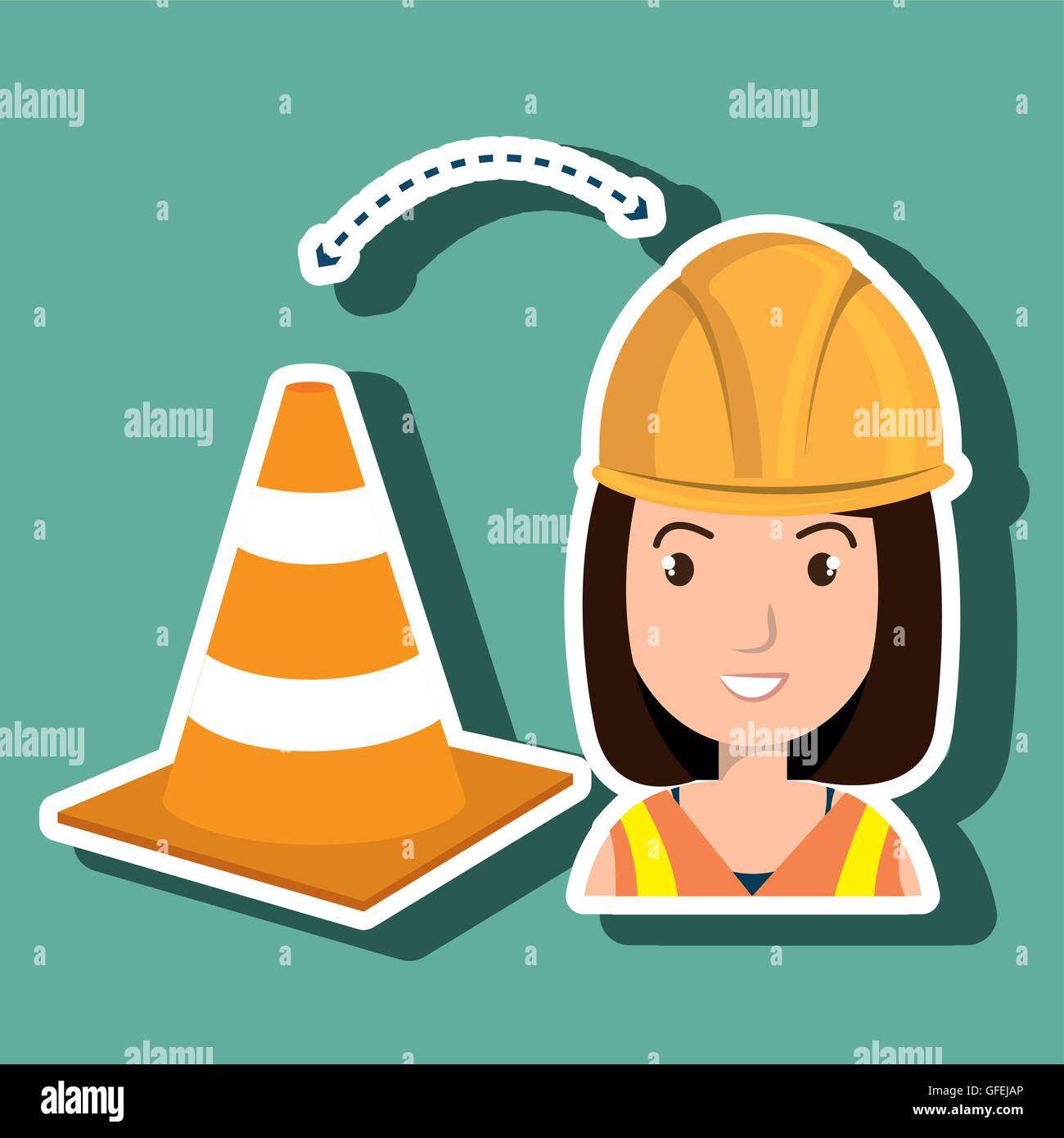 woman construction tool work Stock Vector Image & Art - Alamy