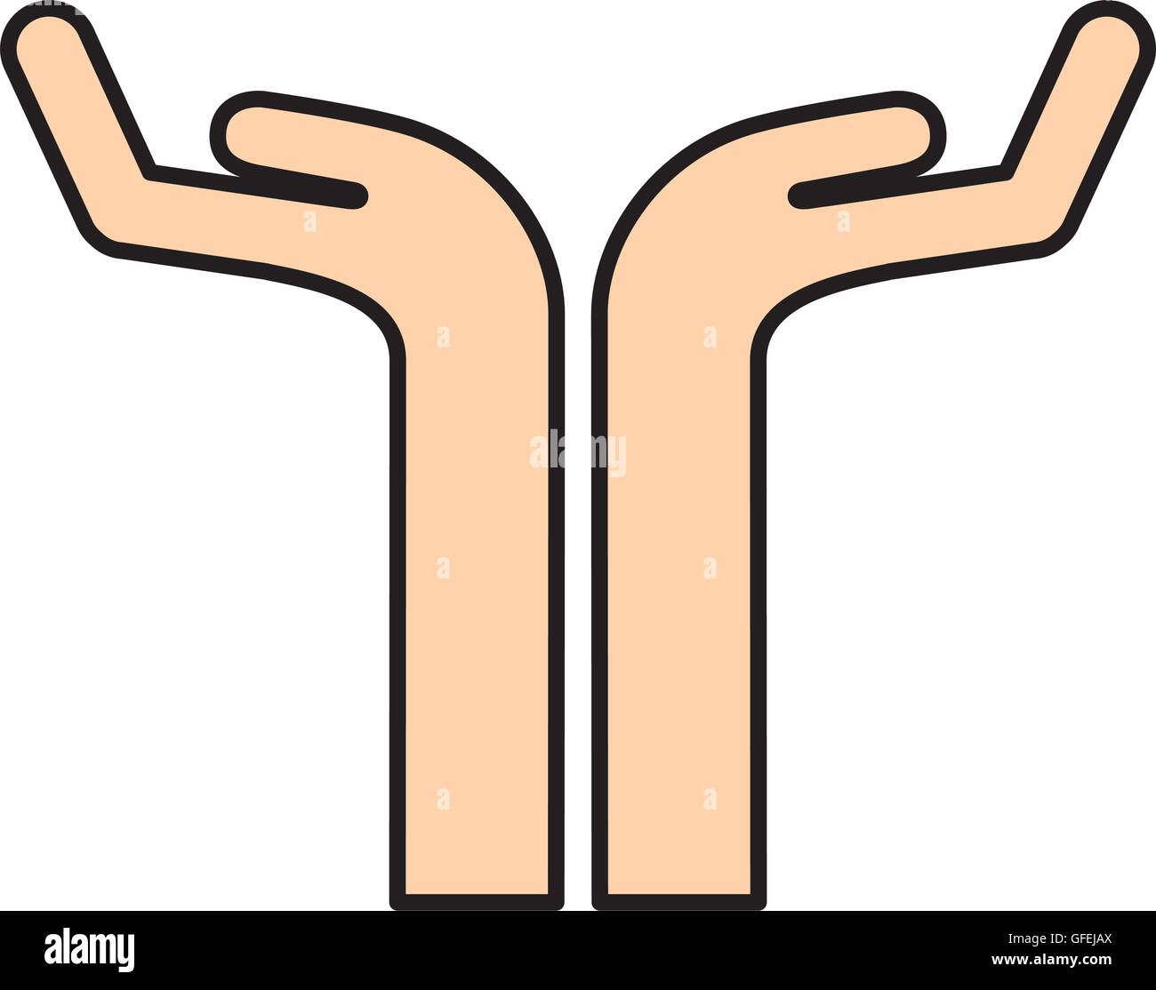 hands human protection icon Stock Vector Image & Art - Alamy