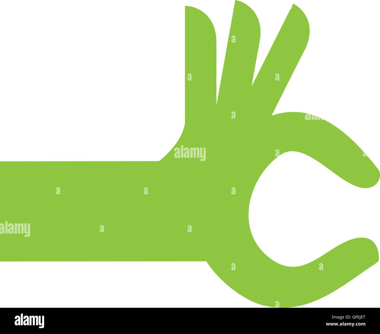 hand human green icon Stock Vector Image & Art - Alamy