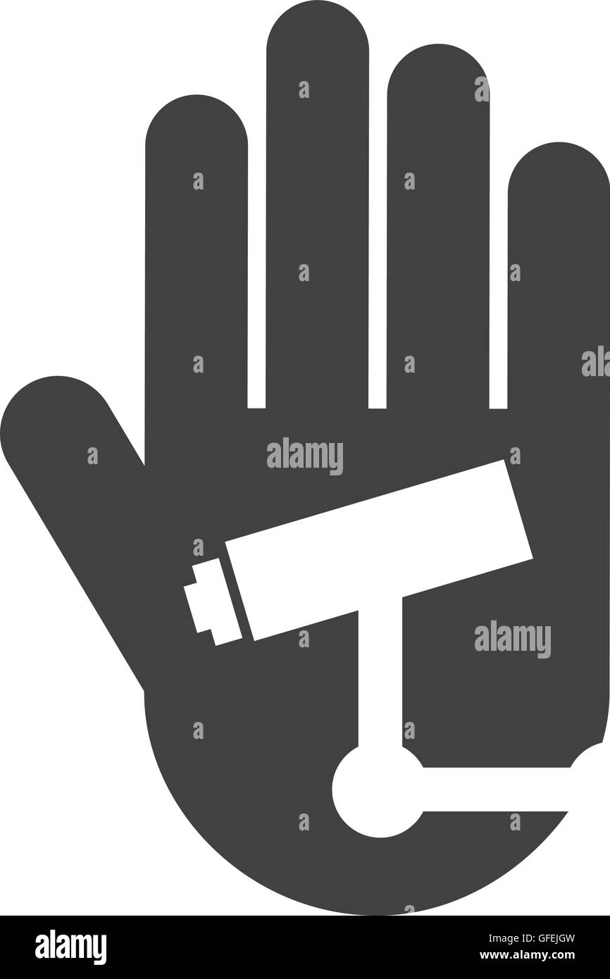 Hand human cctv camera silhouette hi-res stock photography and images ...