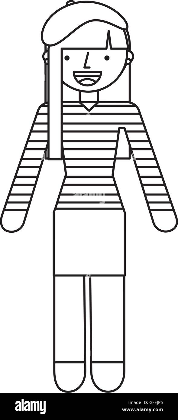 french woman culture icon Stock Vector Image & Art - Alamy