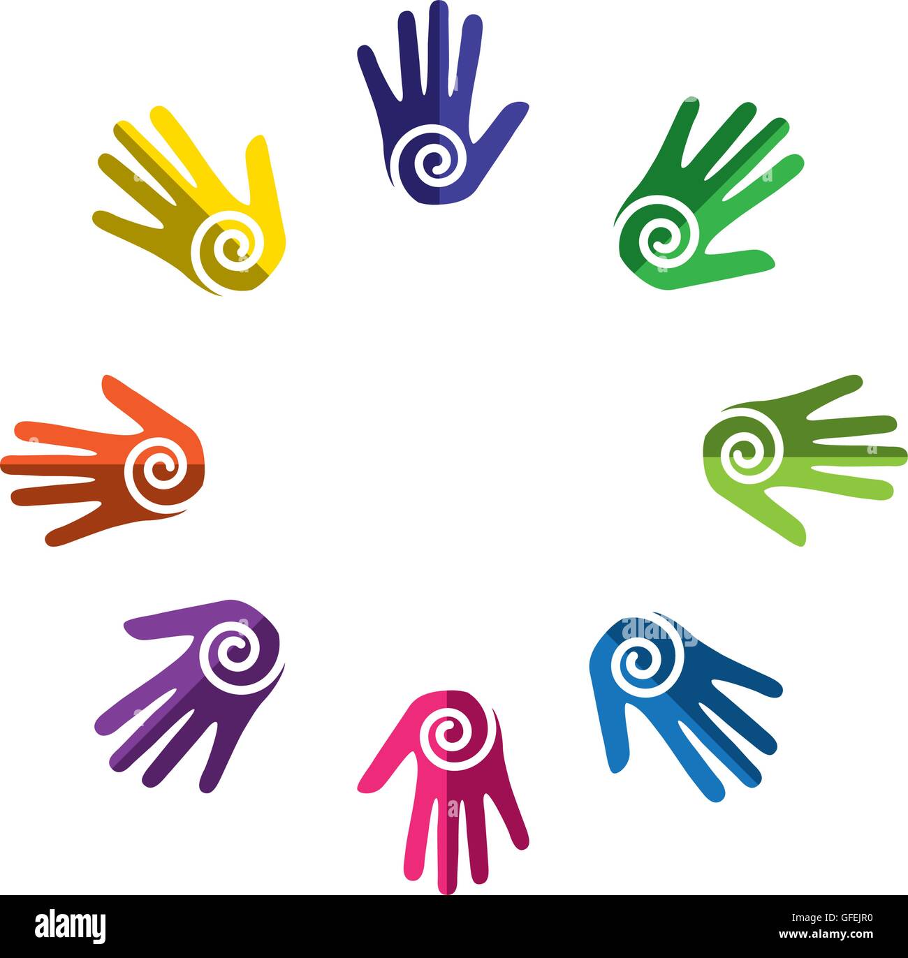 Hand Human Silhouette Colors Community Stock Photos & Hand Human ...