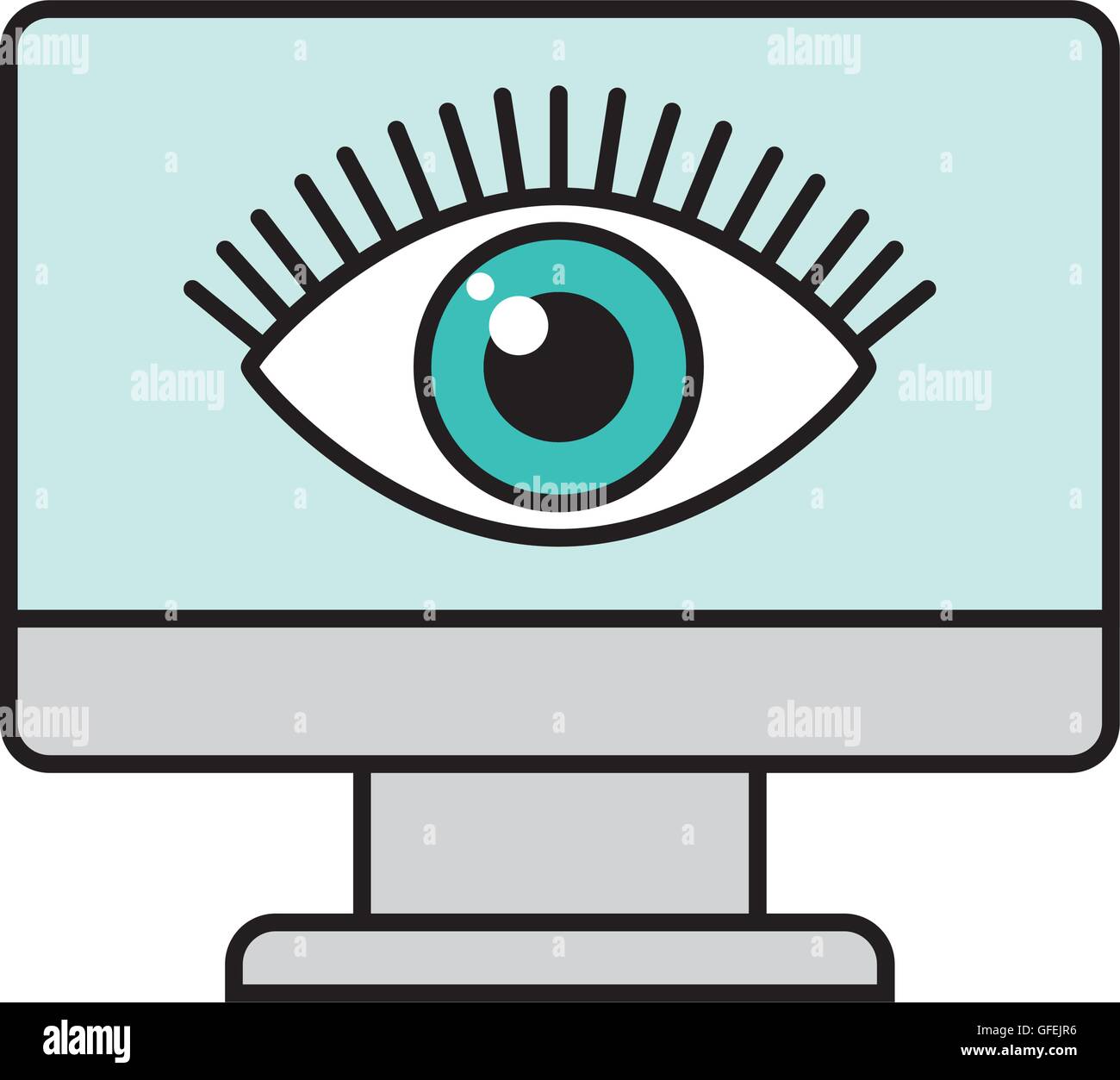 computer eye human view icon Stock Vector Image & Art - Alamy