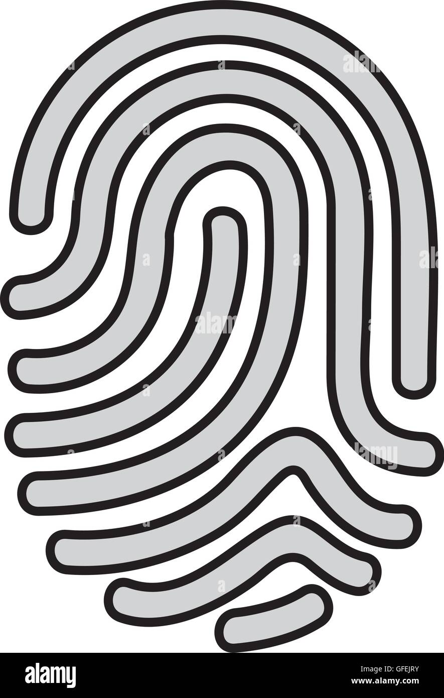 fingerprint access human icon Stock Vector Image & Art - Alamy