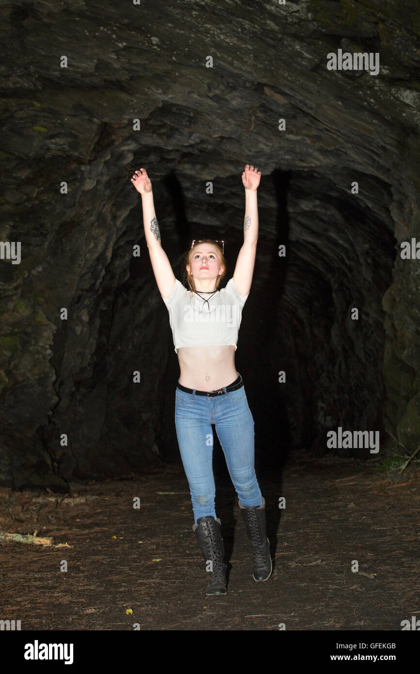 Beautiful red head in skinny hi-res stock photography and images - Alamy
