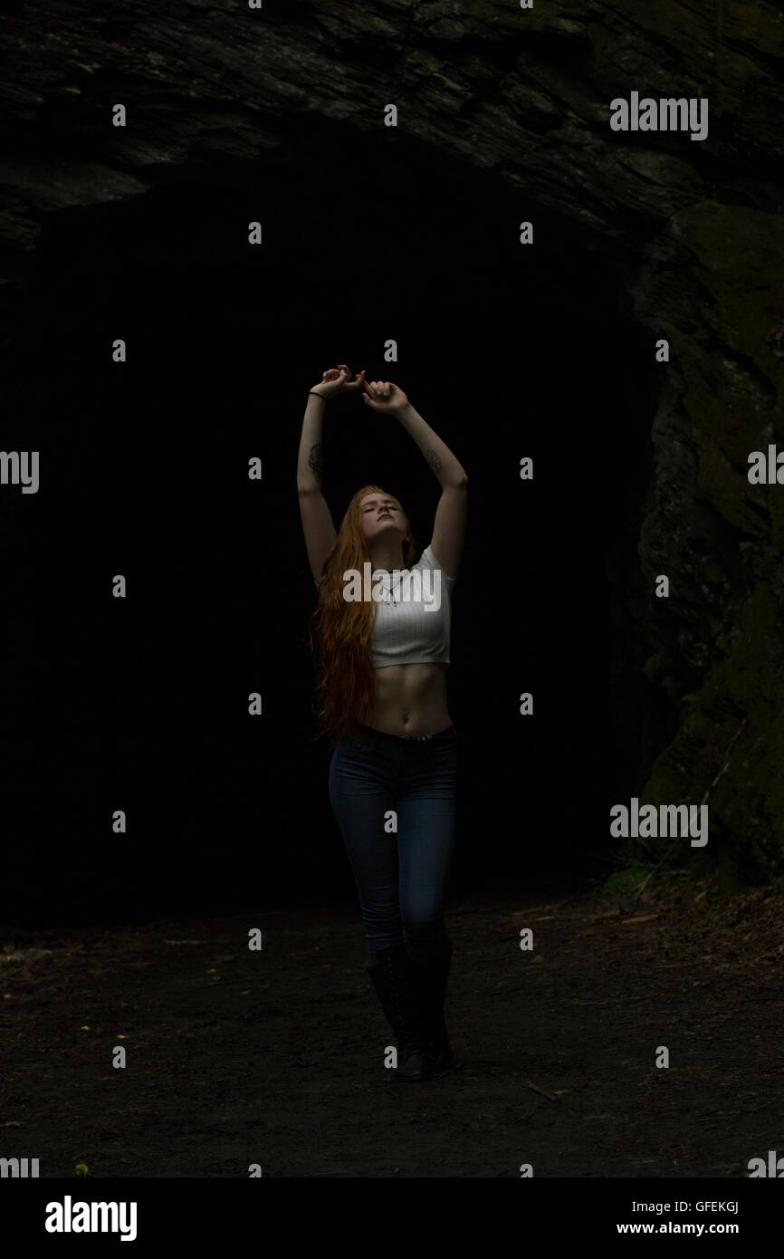 Beautiful red head in skinny hi-res stock photography and images - Alamy