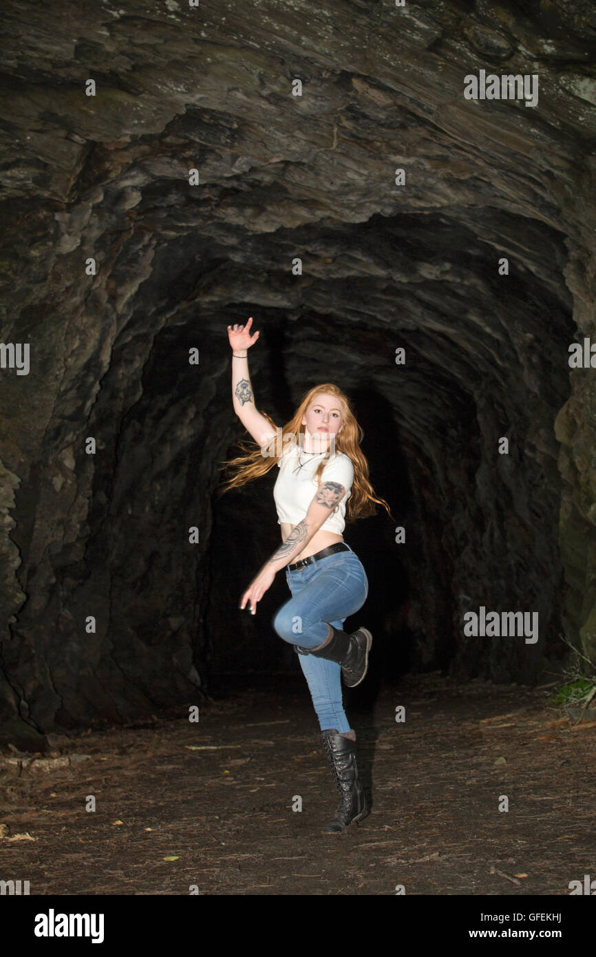 Beautiful red head in skinny hi-res stock photography and images - Alamy