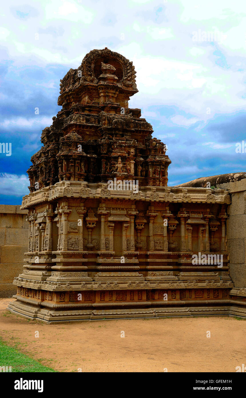 Partial view of Hazara Rama Temple, Hampi, Karnataka, India Stock Photo ...