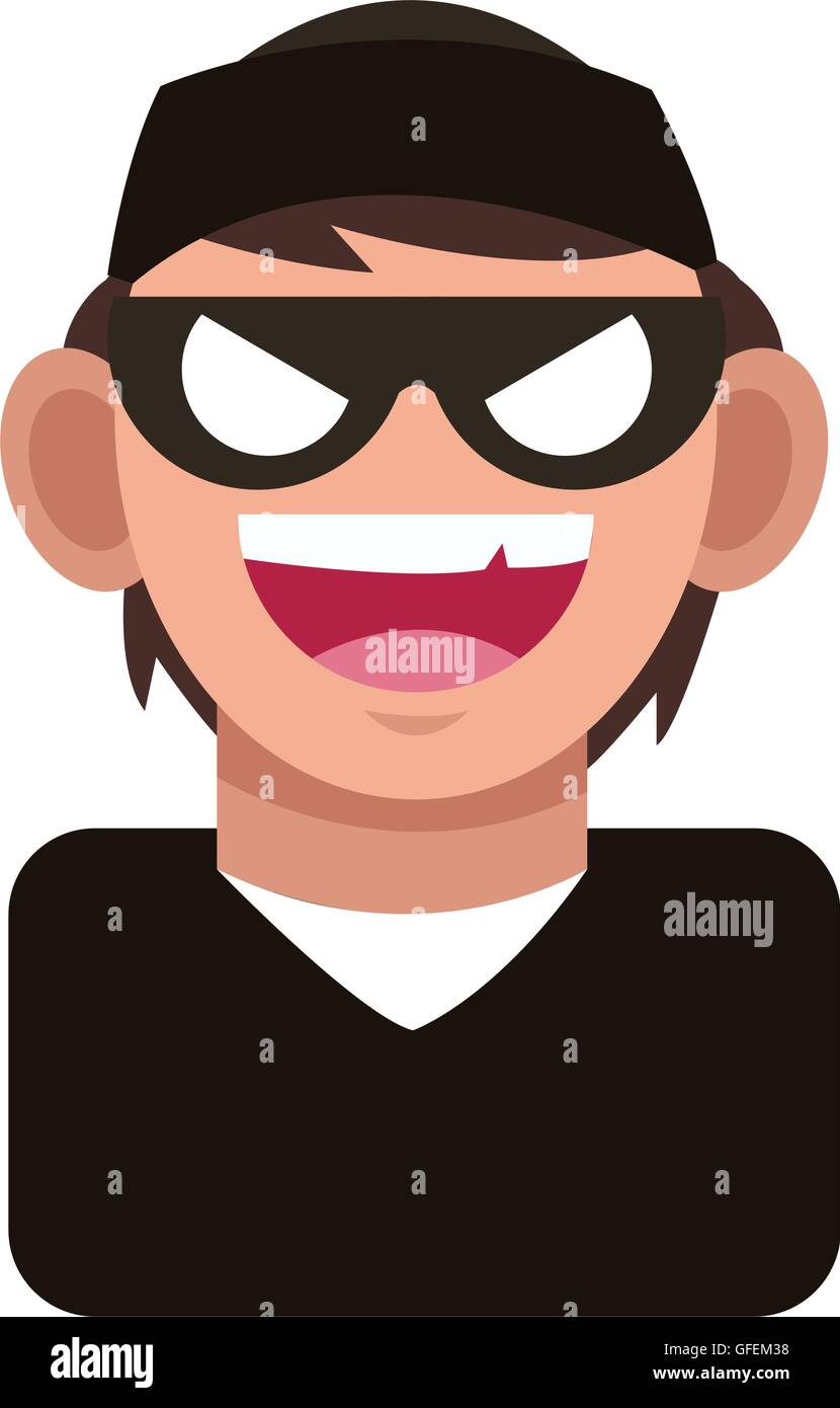 criminal man with mask icon Stock Vector Image & Art - Alamy