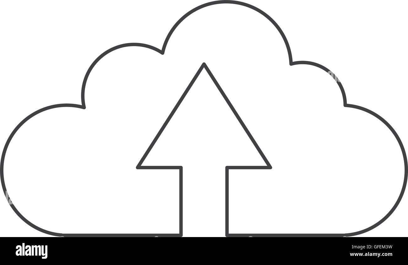 upload up arrow cloud icon Stock Vector Image & Art - Alamy
