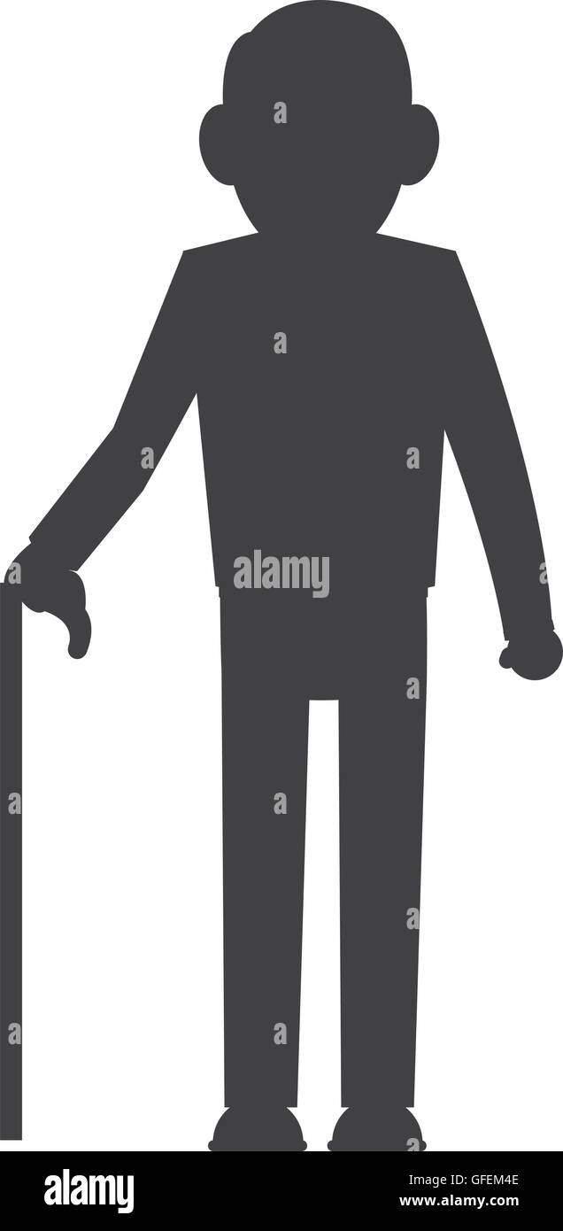 Smart handsome old man Stock Vector Images - Alamy