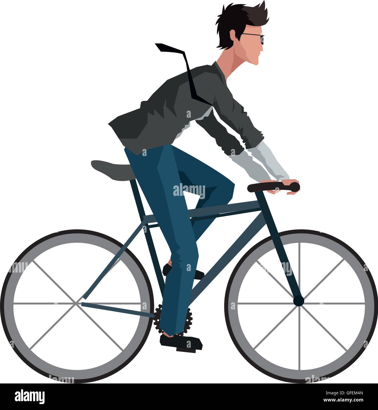 man riding bike icon Stock Vector Image & Art - Alamy