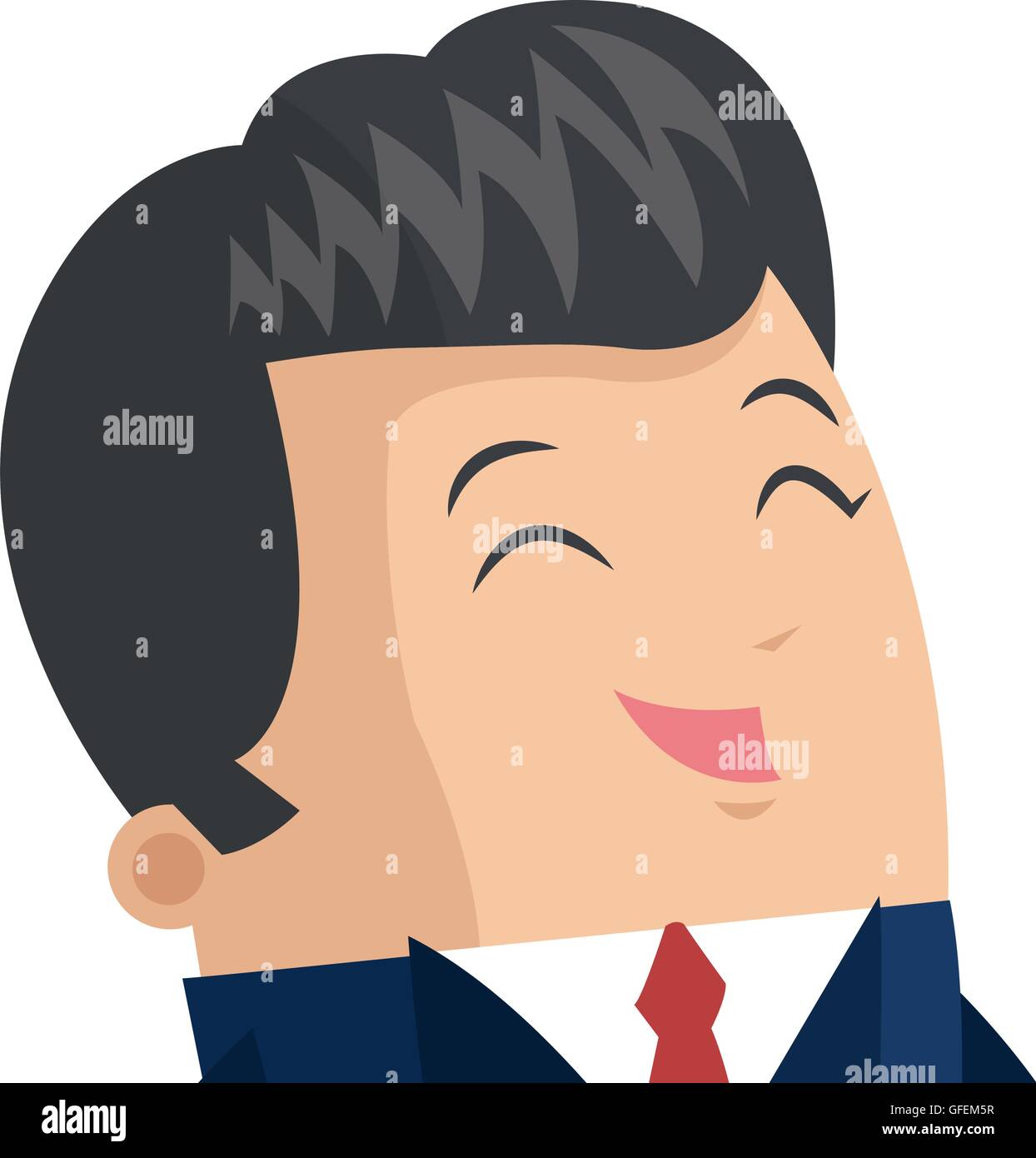 cute businessman laughing icon Stock Vector Image & Art - Alamy