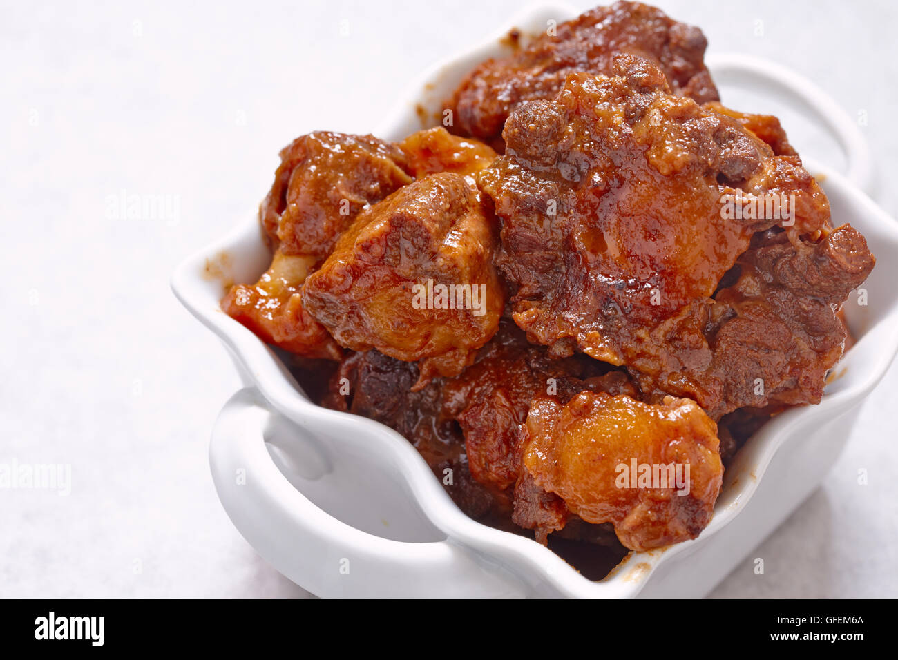 Barbeque beef oxtails tails stew on a table Stock Photo - Alamy